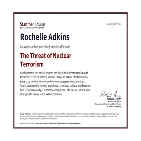 The Threat of Nuclear Terrorism | PDF