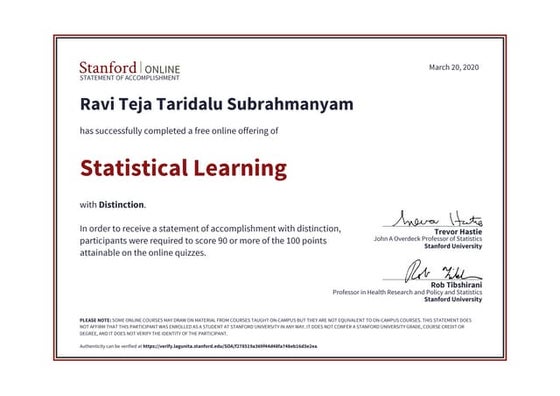 Statistical Learning Ppt 1815
