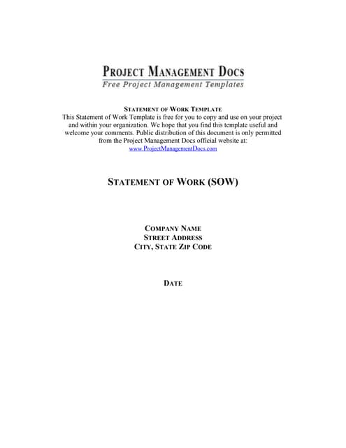 Statement of work | PPT