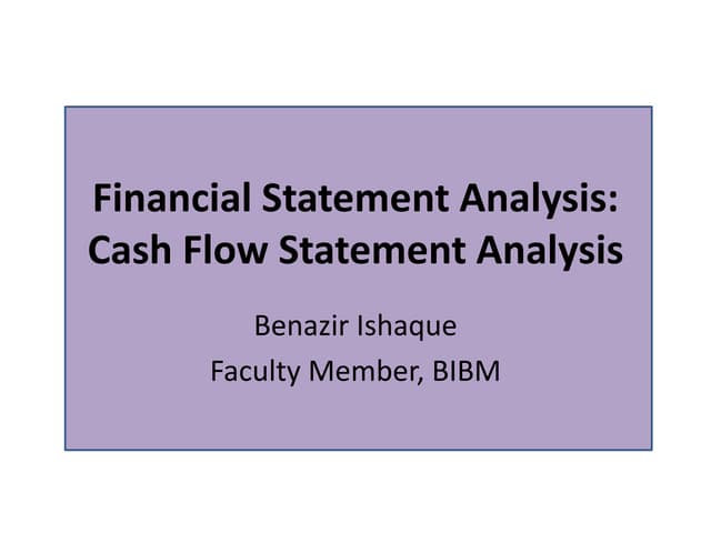 Cash Flow Statement | PPT