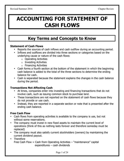 Cash Flow Statement | PPT