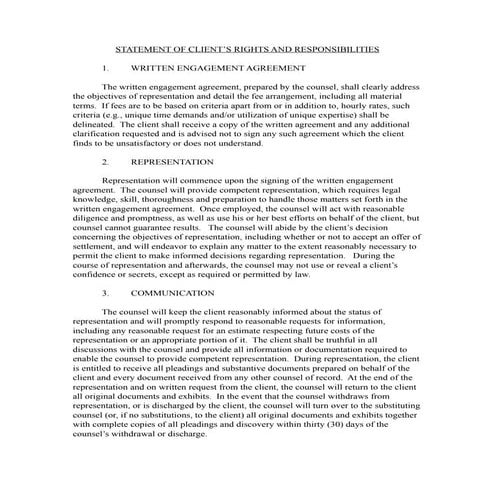 Statement of client rights(1) | PDF