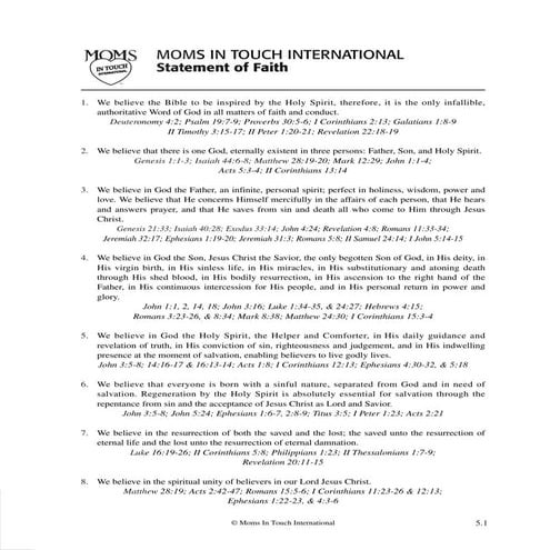 Statement Of Faith[1] | PDF