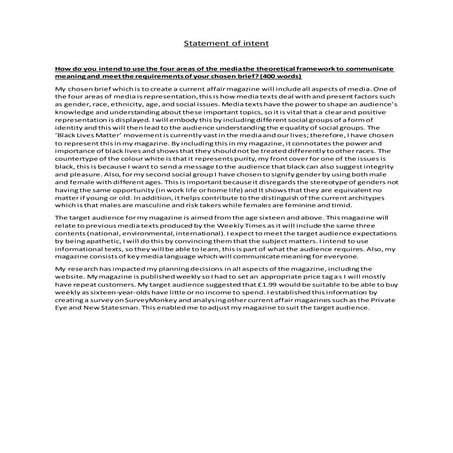 Statement of intent media new | DOCX