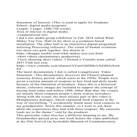 Statement of Interest (This is used to apply for Graduate Schoo.docx