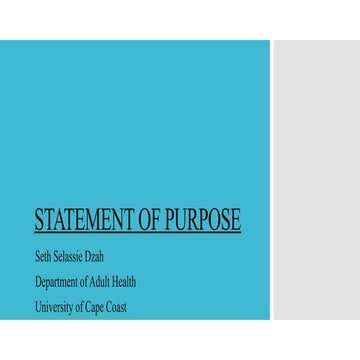 Purpose statement | PPT