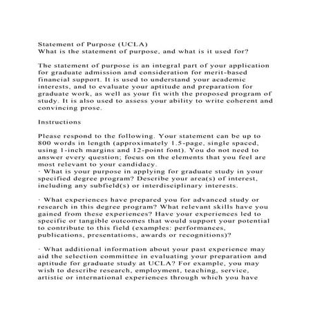 Statement of Purpose (UCLA)What is the statement of purpose, and.docx