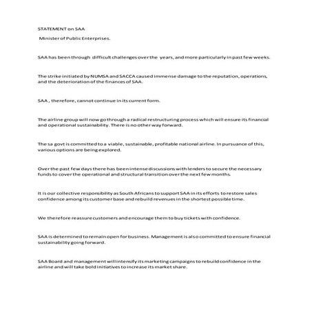 Statement on SAA | DOCX