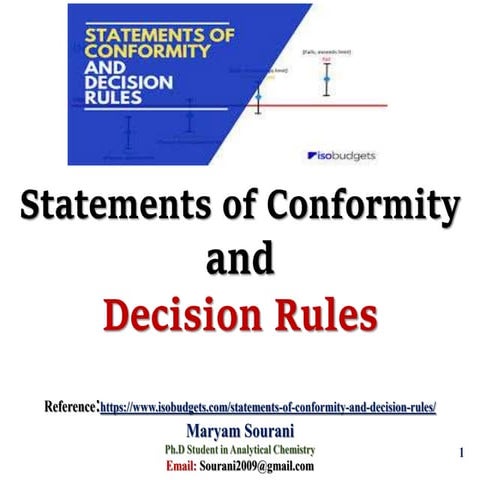 Statements of conformity and decision rules | PPTX