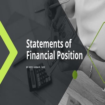 Statements of Financial Position AS & A Level | PPTX