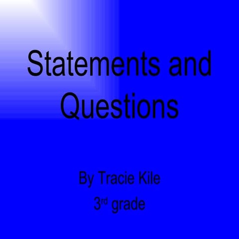 Statements questions | PPT