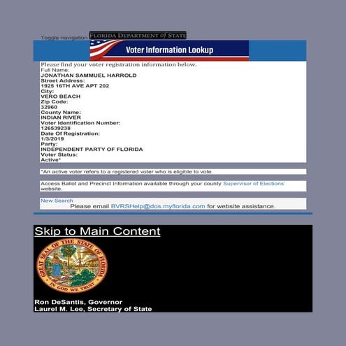 State of florida voter lookup voter detail.html