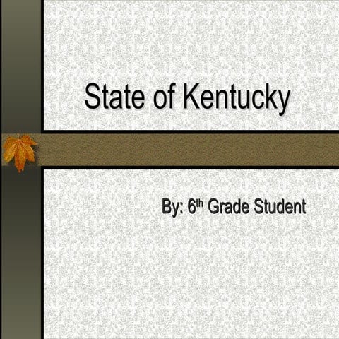 State of kentucky | PPT