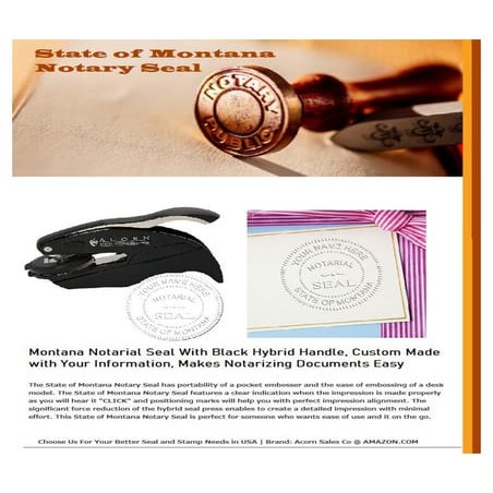 State of Montana Notary Seal