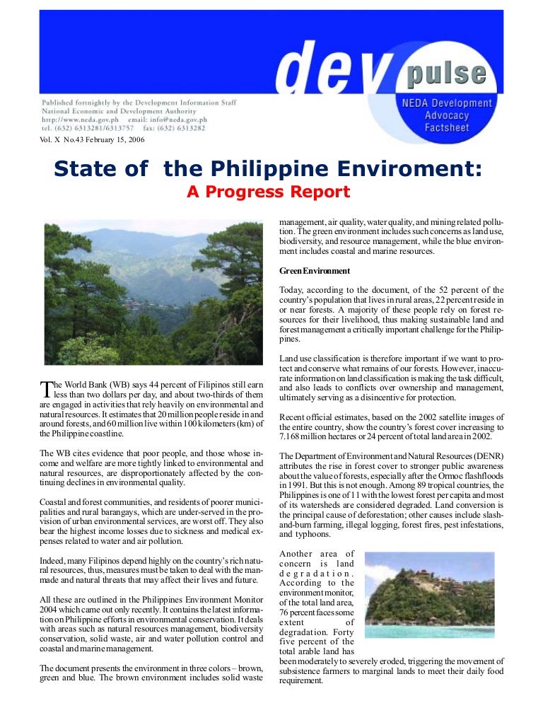 State of Philippine Environment