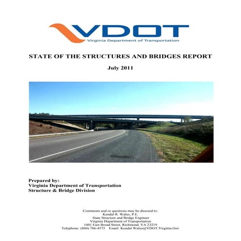 State of Structures and Bridges_report-july-2011 - Virginia | PDF