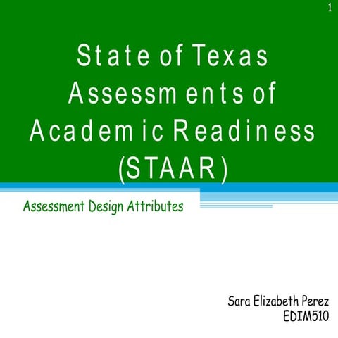 State of Texas Assessments of Academic Readiness | PPTX