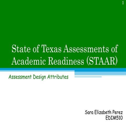 State of texas assessments of academic readiness | PPT