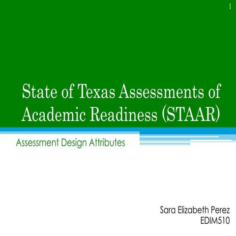 State of Texas Assessments of Academic Readiness | PPTX