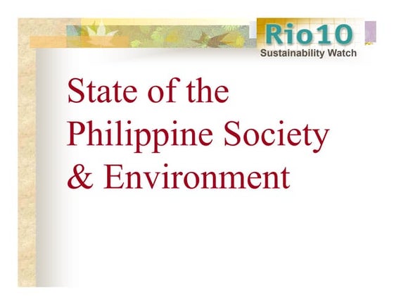 Jose Don T De Alban, State of Philippine Forest and Important ...