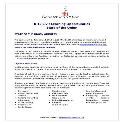 Stateofthe union | PDF