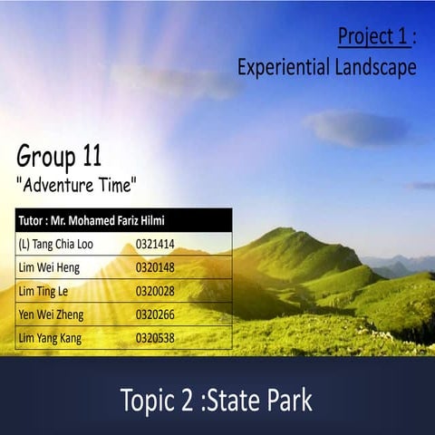 FNBE0814 CONSTRUCTED LANDSCAPE STATE PARK | PPT