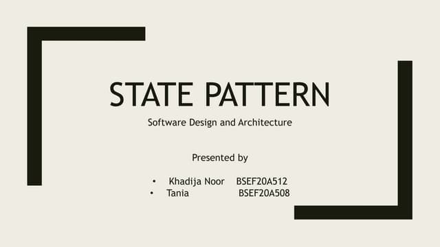 State Design Pattern In Gof Design Patterns Ppt