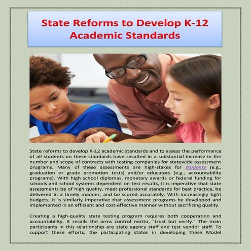 State Reforms to Develop K-12 Academic Standards | PDF