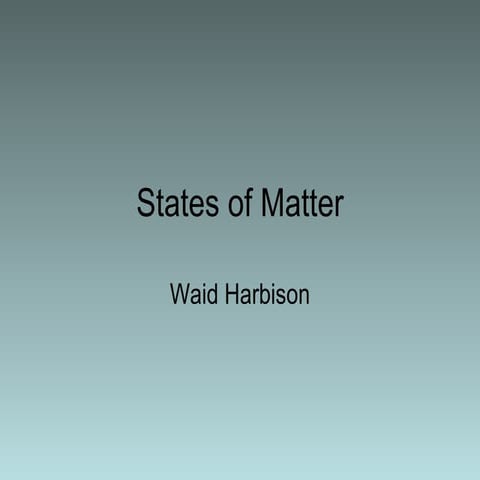 States Of Matter | PPT