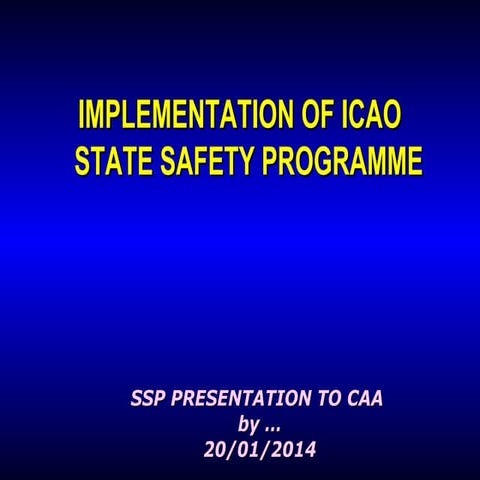 State Safety Programme Management Software SSP | PPT | Air Travel ...