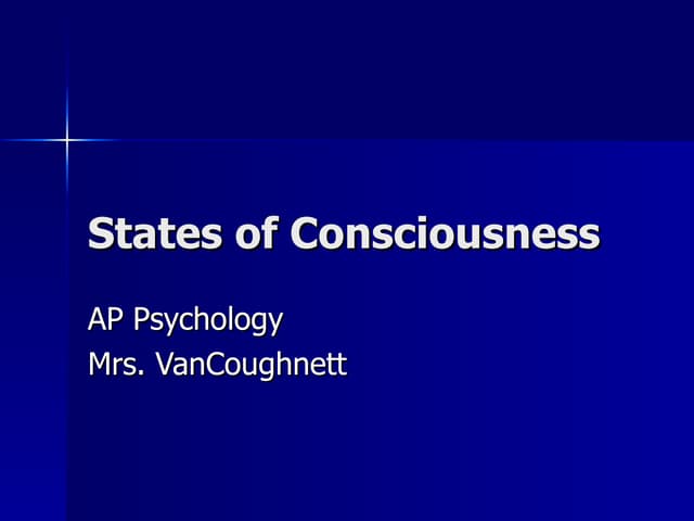 Lesson 1 what is consciousness