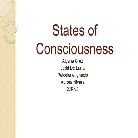 States Of Consciousness | PPTX