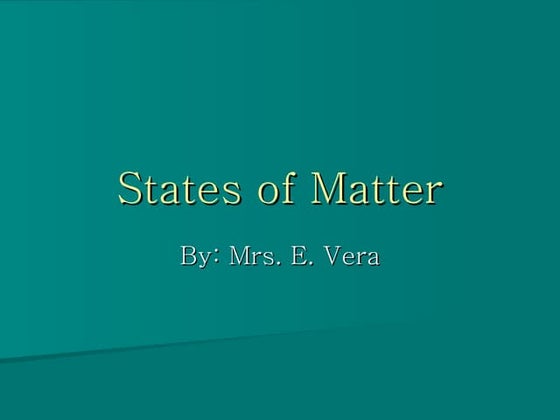 States Of Matter Power Point | PPT | Chemistry | Science