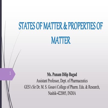 States of matter - Part 1 | PPT
