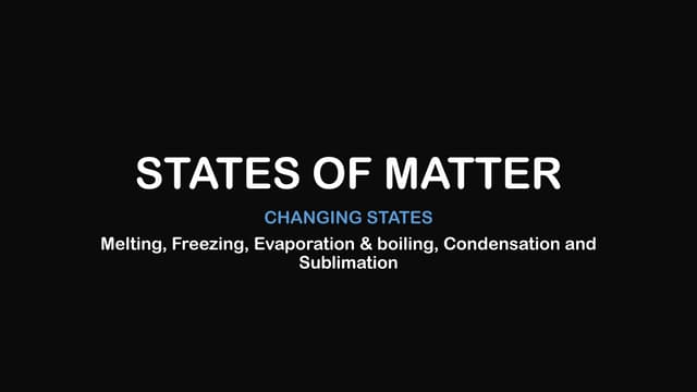 What is matter? slide show | KEY