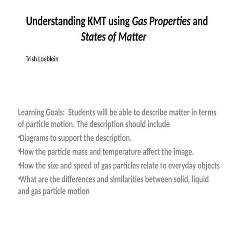 gas properties and states of matter powerpoint | PPTX