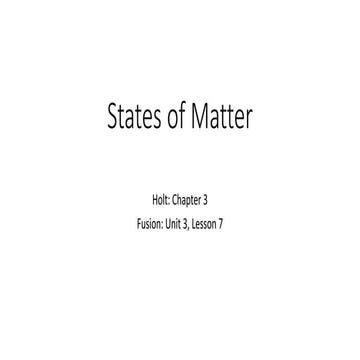 States of matter notes ch 3 | PPTX