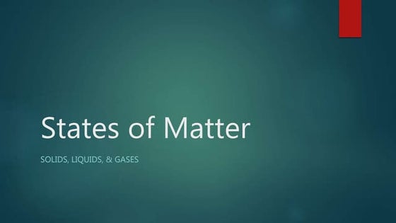 Grade 5 States of Matter | PPT