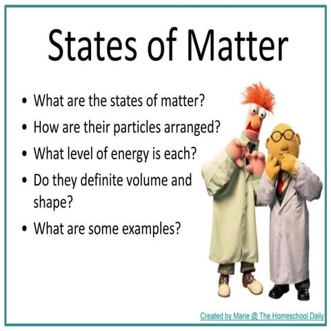 States of Matter PowerPoint for Middle Schoolers | PDF