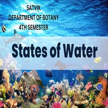 States of Water and their various forms | PPT