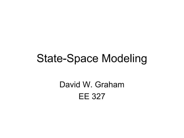 State Space Modeling Introduction Ppt Programming Languages Computing