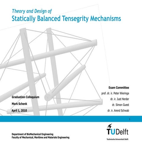 Statically Balanced Tensegrity Mechanisms By Schenk | PPT