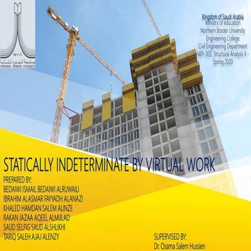 Statically indeterminate by virtual work2 | PPTX