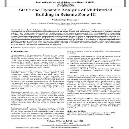 Static and Dynamic Analysis of Multi - storied Building in Seismic Zones.pdf