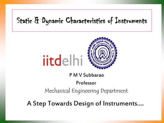 Chapter 2 dynamic characteristics of instruments | PDF