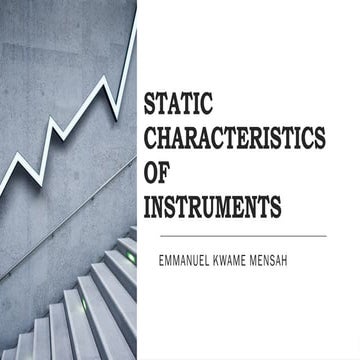 Characteristics of Measuring instruments | PPTX