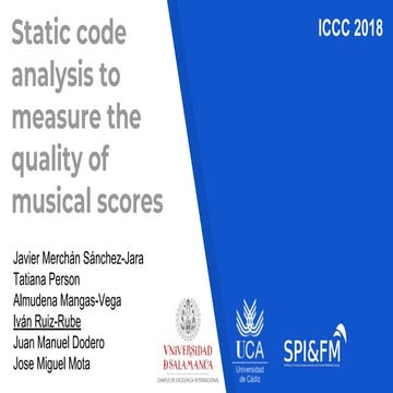 Static code analysis to measure the quality of musical scores | PDF