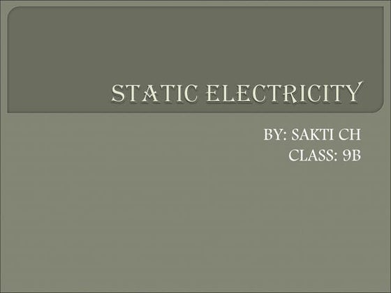 Static Electricity | PPTX | Home Appliances | Home & Garden