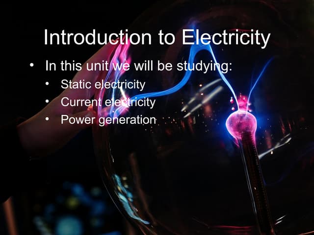 Electricity and Circuits for Grade 9 students | PPT