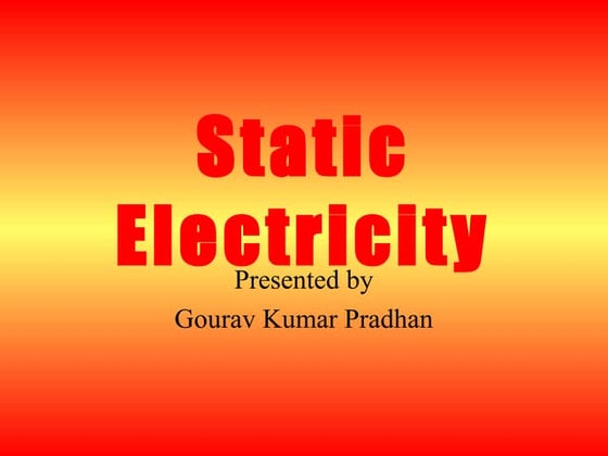 Static electricity | PPTX | Physics | Science